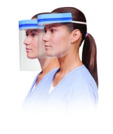 Wrap-Around Face Shield, 3/4 Length, Clear
