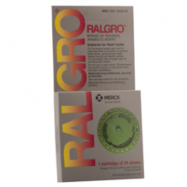 Ralgro Implant for Beef Cattle 24ct
